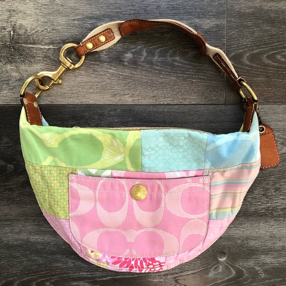 Coach Bags Vintage Coach Signature Hampton Pastel Patchwork